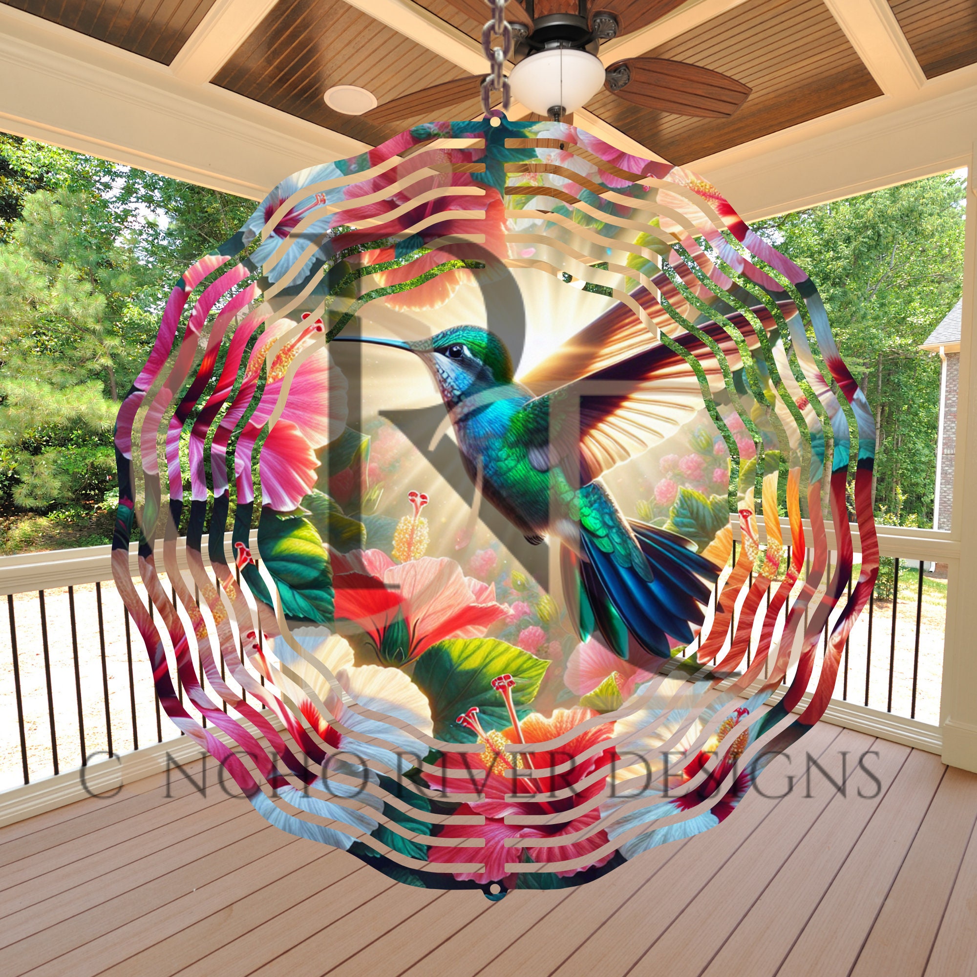 Hummingbird Wind Spinner PNG, Sublimation Designs for Wind Spinners ...