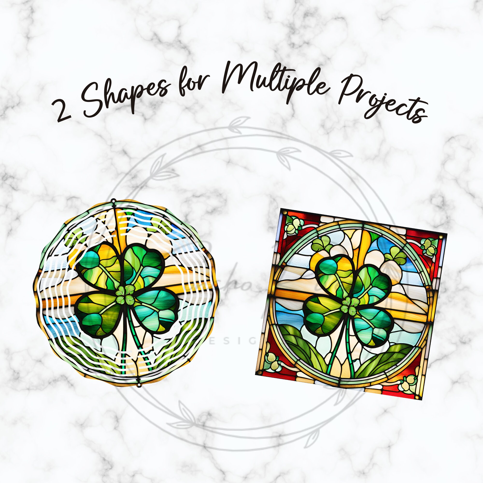 Four Leaf Clover Wind Spinner PNG, Sublimation Designs for Wind ...