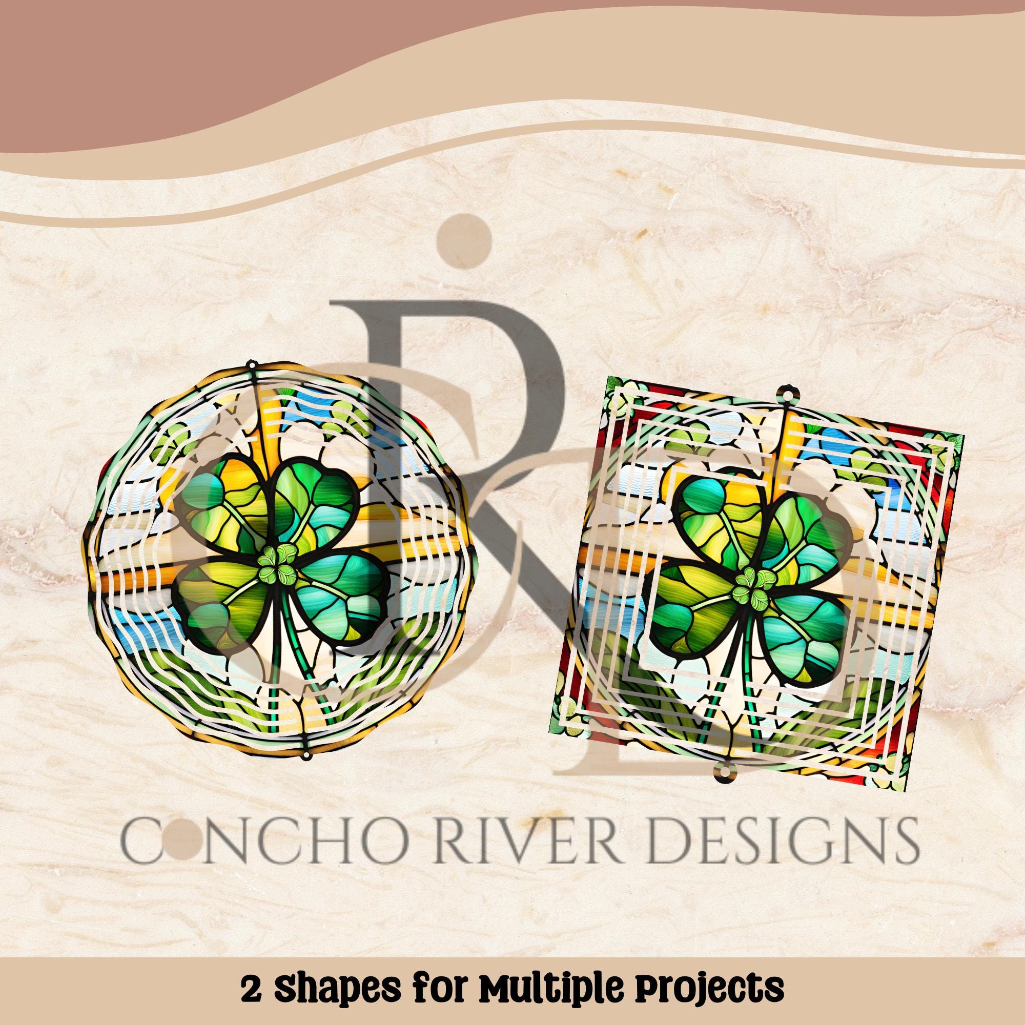Four Leaf Clover Wind Spinner PNG, Sublimation Designs for Wind ...