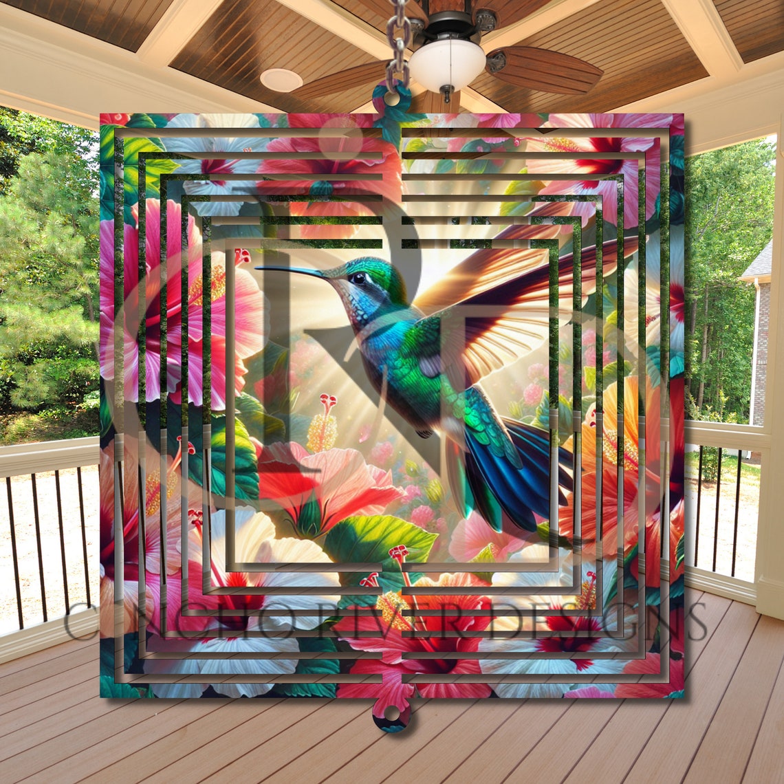 Hummingbird Wind Spinner PNG, Sublimation Designs for Wind Spinners ...