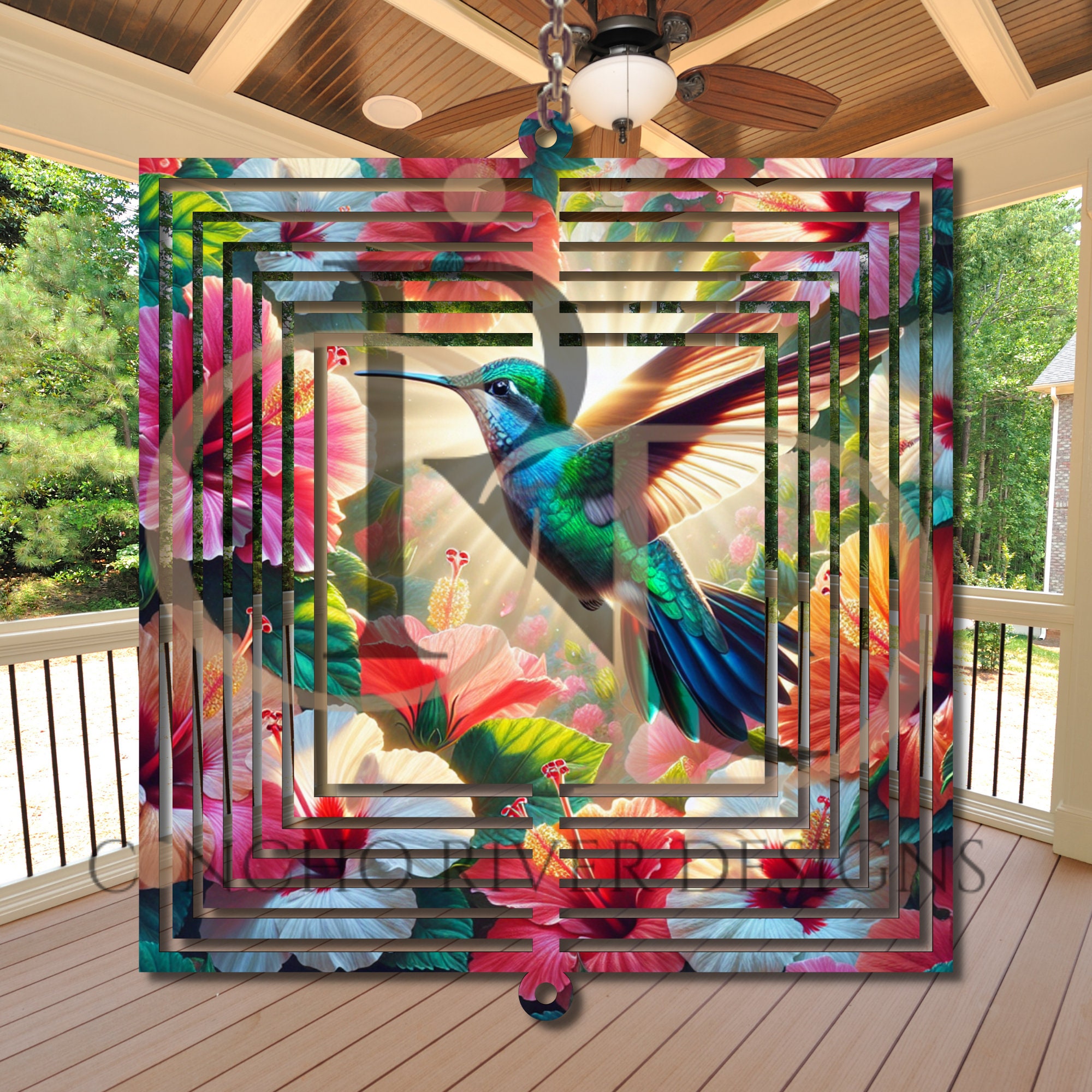 Hummingbird Wind Spinner PNG, Sublimation Designs for Wind Spinners ...