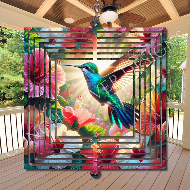 Hummingbird Wind Spinner PNG, Sublimation Designs for Wind Spinners ...