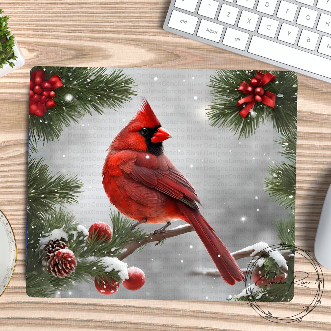 Red Cardinal PNG Sublimation Design for Mousepad, Digital Download ...