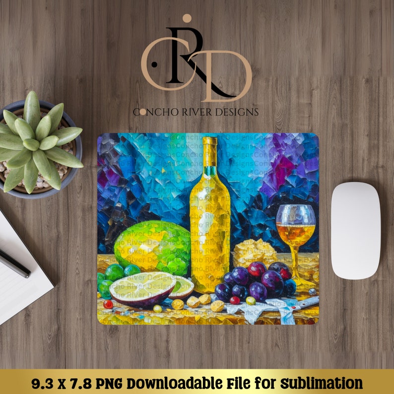 Wine Mouse Pad PNG, Sublimation Design for a Mousepad, Digital Download ...