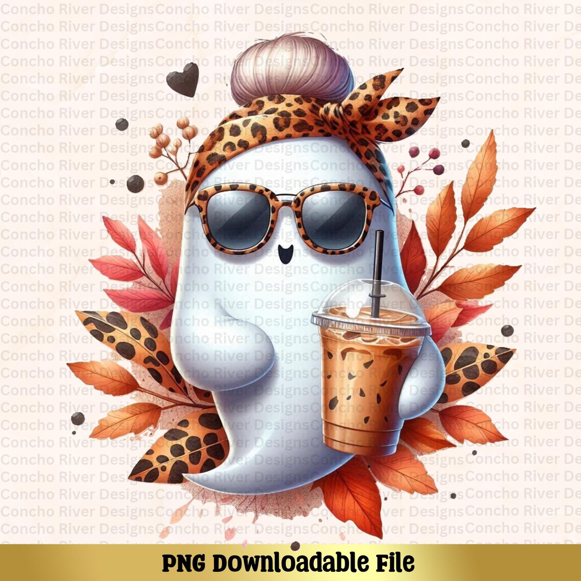Ghost PNG, Coffee Png, Fall Ghost Png, Sublimation File, Digital ...