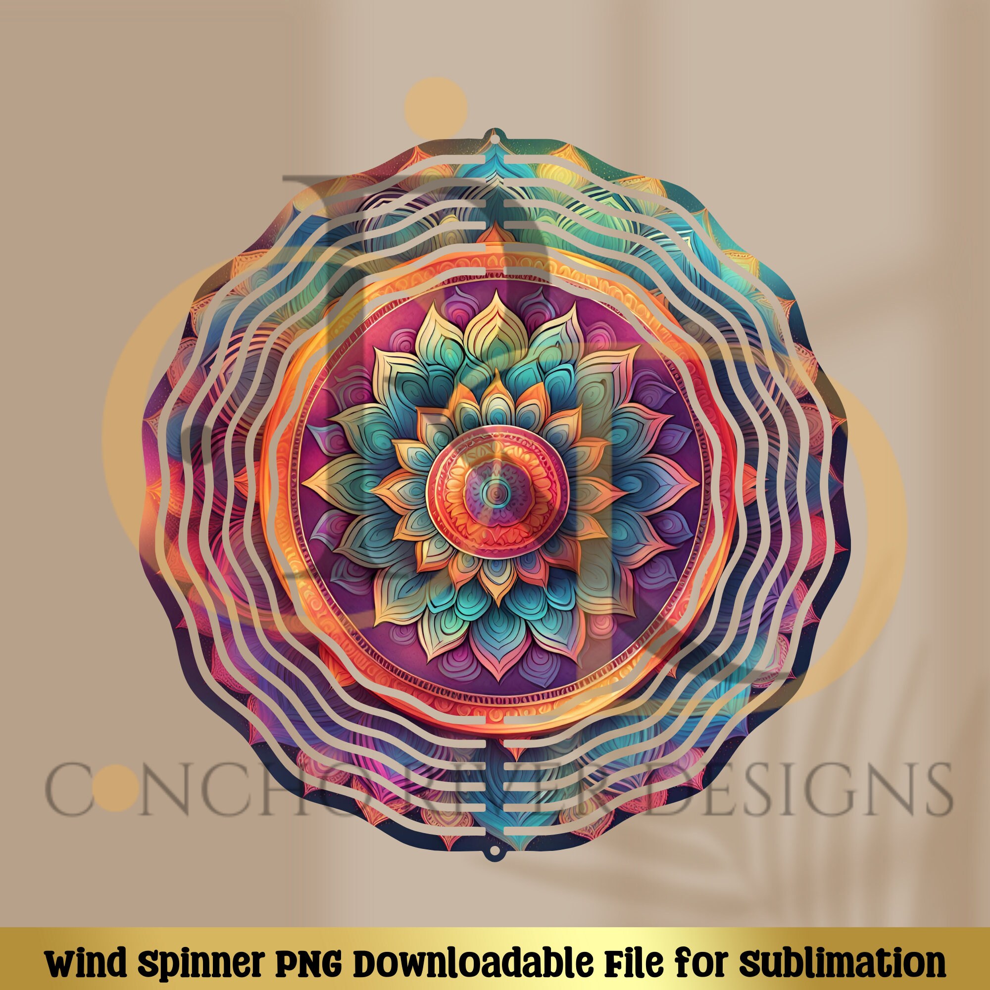 Mandala Wind Spinner PNG, Sublimation Designs for Wind Spinners, Wind ...