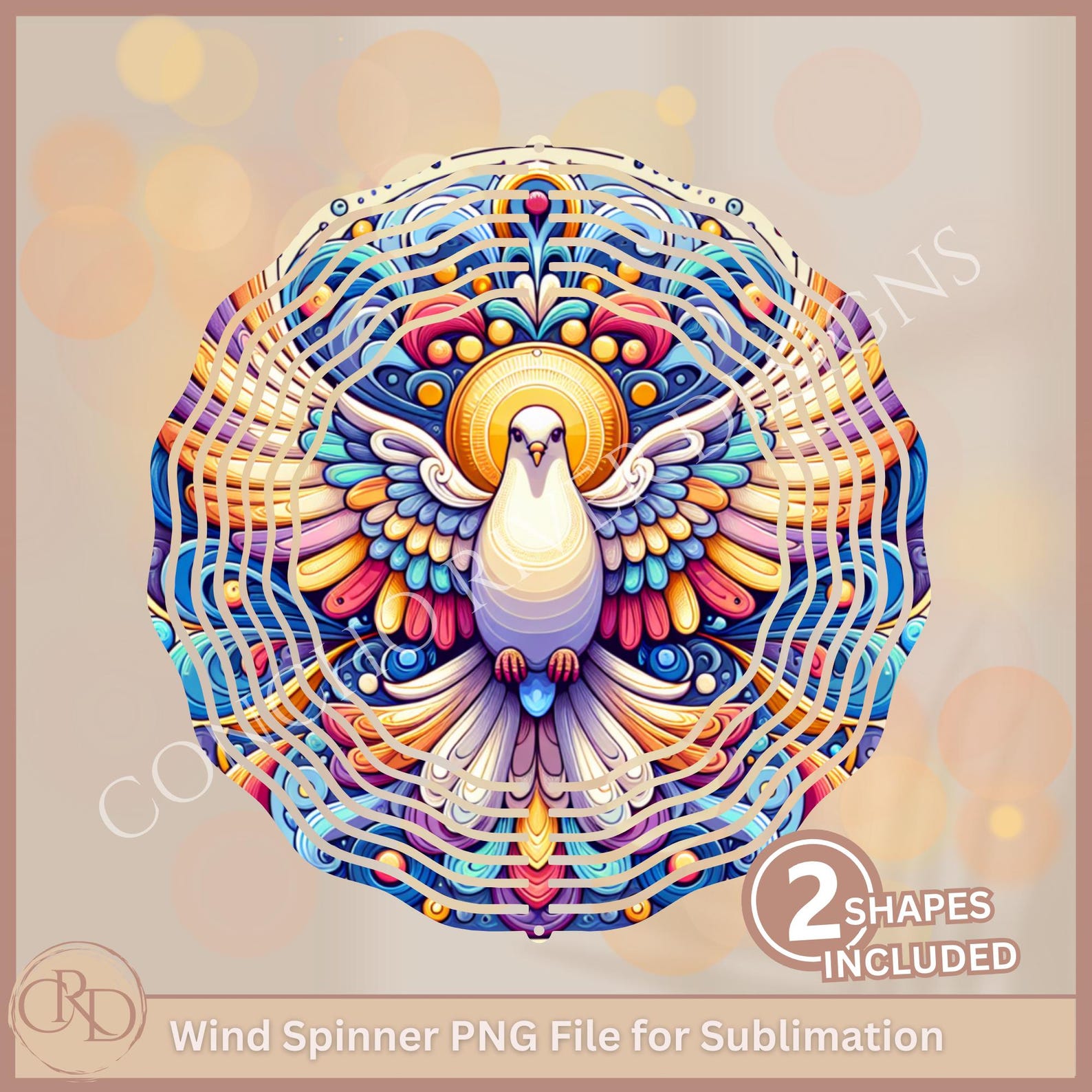 Dove Wind Spinner PNG, Sublimation Designs for Wind Spinners, Wind ...