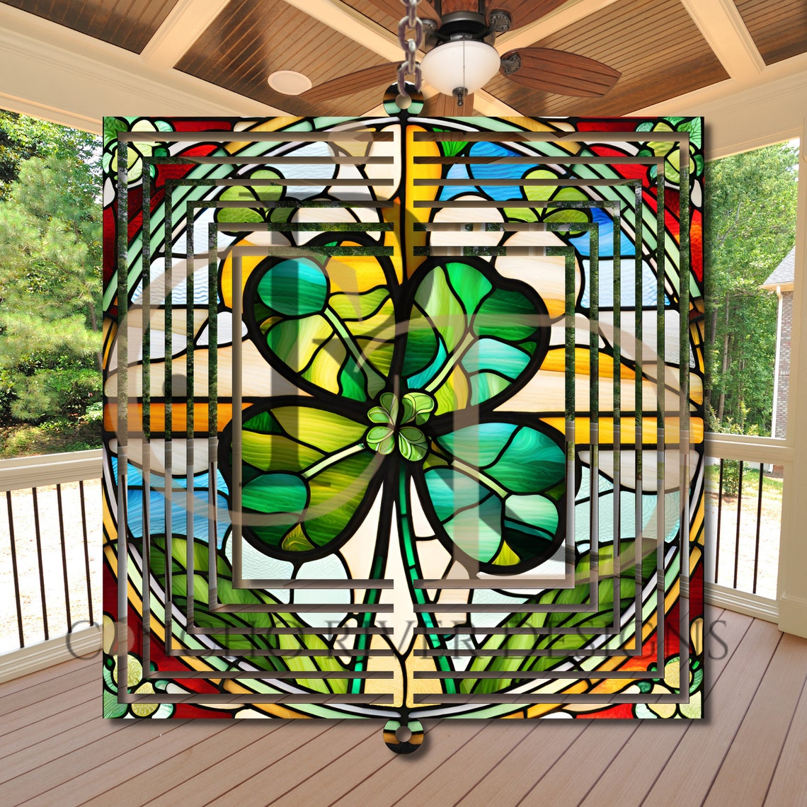 Four Leaf Clover Wind Spinner PNG, Sublimation Designs for Wind ...