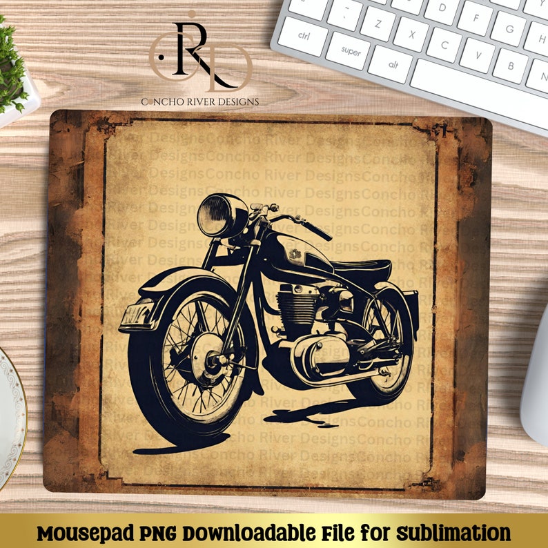 Motorcycle Mouse Pad PNG, Sublimation Design for Mousepad, Motorcycle ...