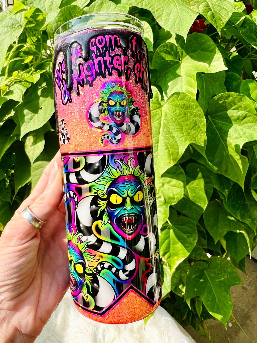 Beetlejuice Sandworm 20oz Hogg Straight Tumbler. Lid and Straw ...