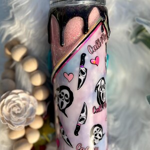 Scream Movie Zipper 20oz Tumbler. No You Hang up Scream Mask Zipper ...