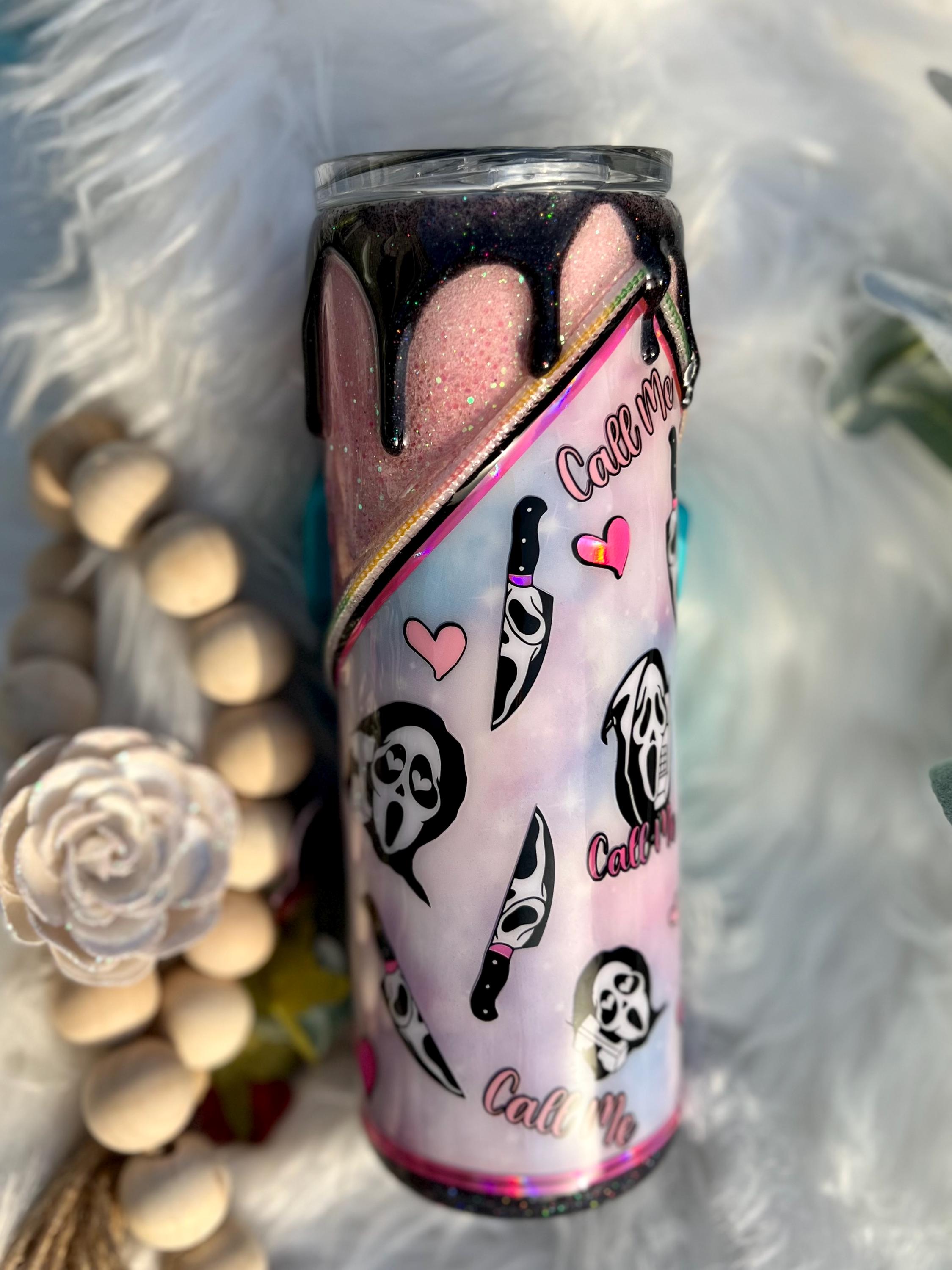 Scream Movie Zipper 20oz Tumbler. No You Hang up Scream Mask Zipper ...