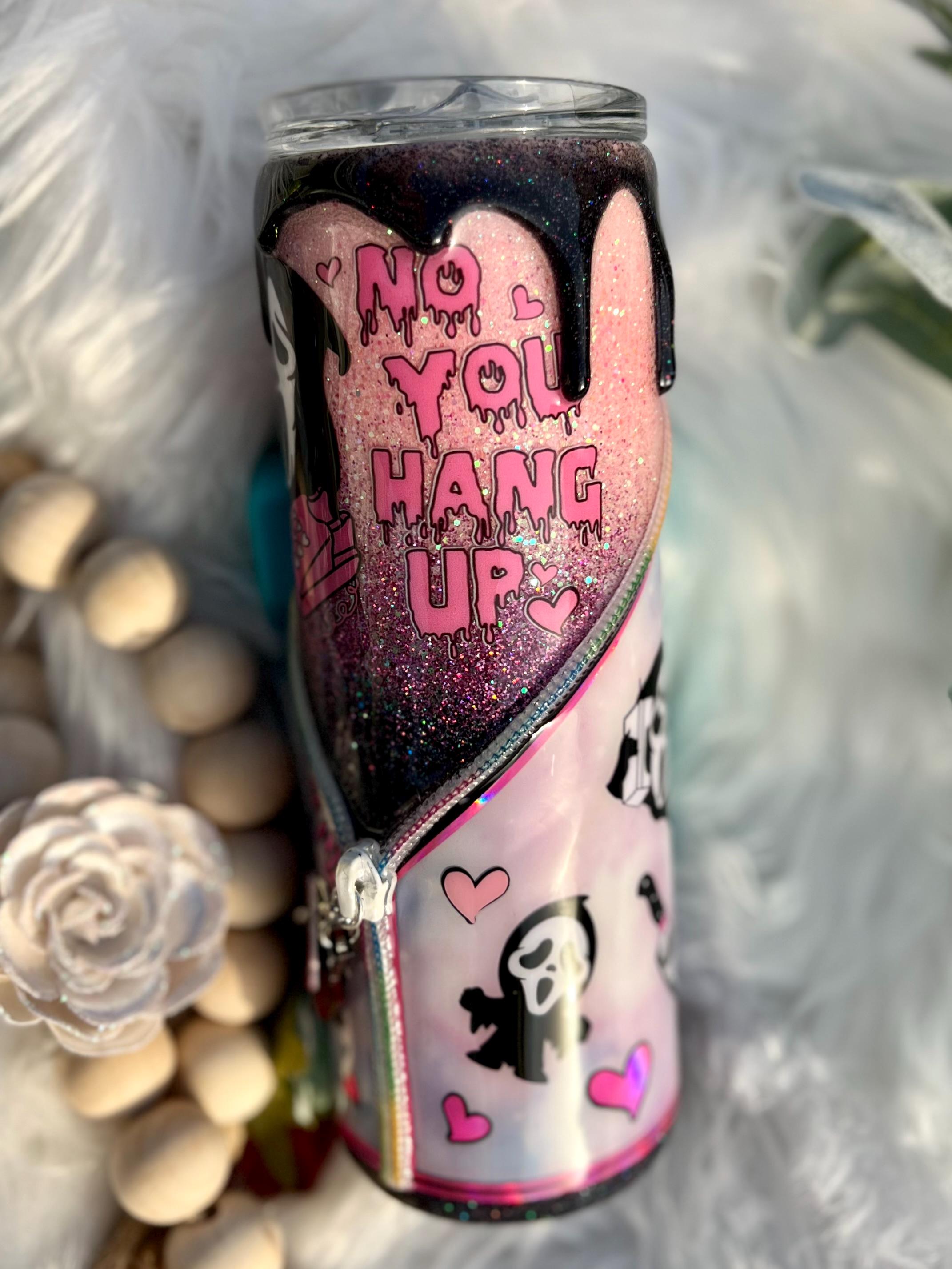 Scream Movie Zipper 20oz Tumbler. No You Hang up Scream Mask Zipper ...