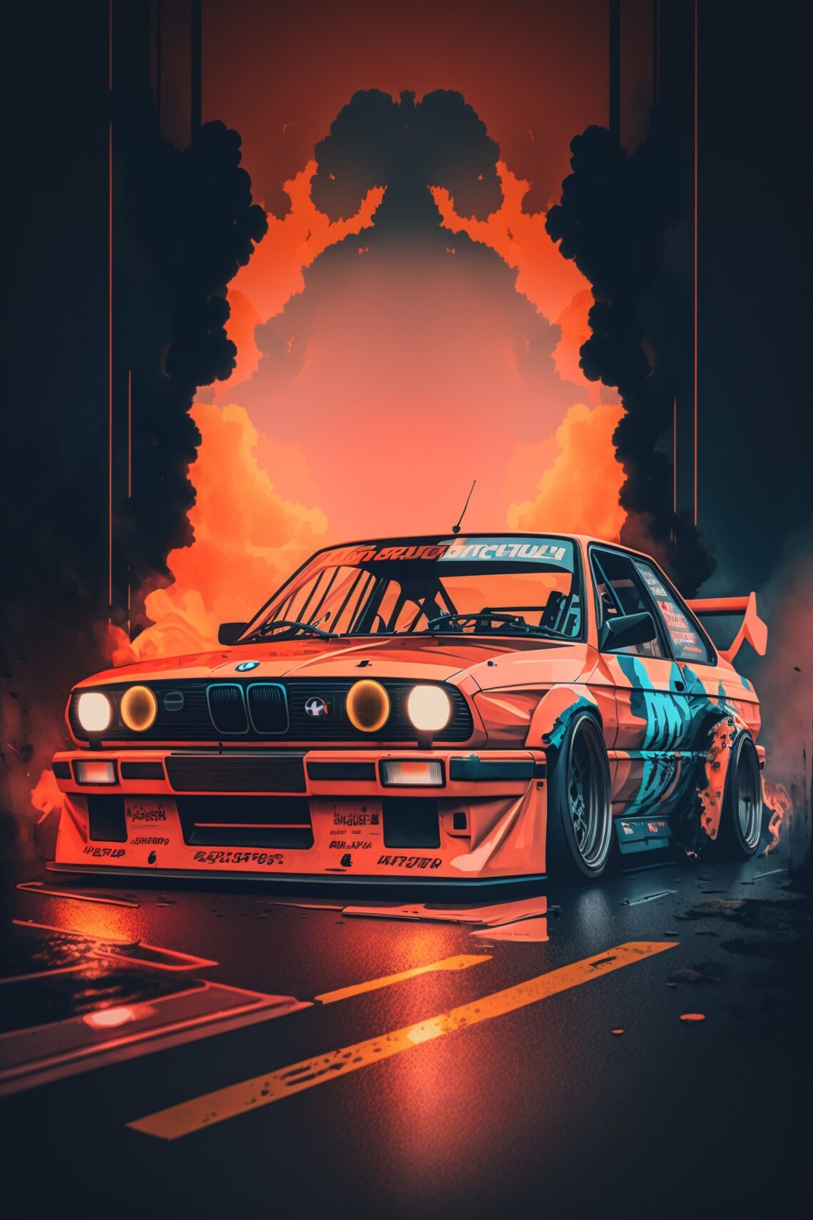 Retro BMW E30 Digital Download - PRINTABLE - Wall Art, Digital Art ...