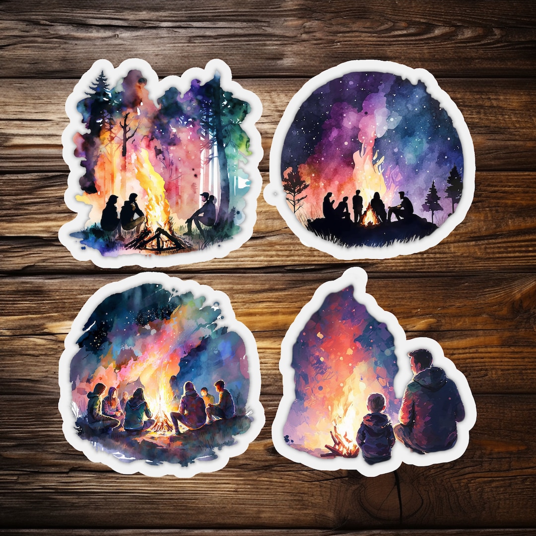Rainbow Campfire With Friends Stickers 2'' or 3'' Vinyl Stickers ...