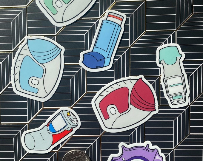 Inhaler Stickers (7-pack) - Etsy