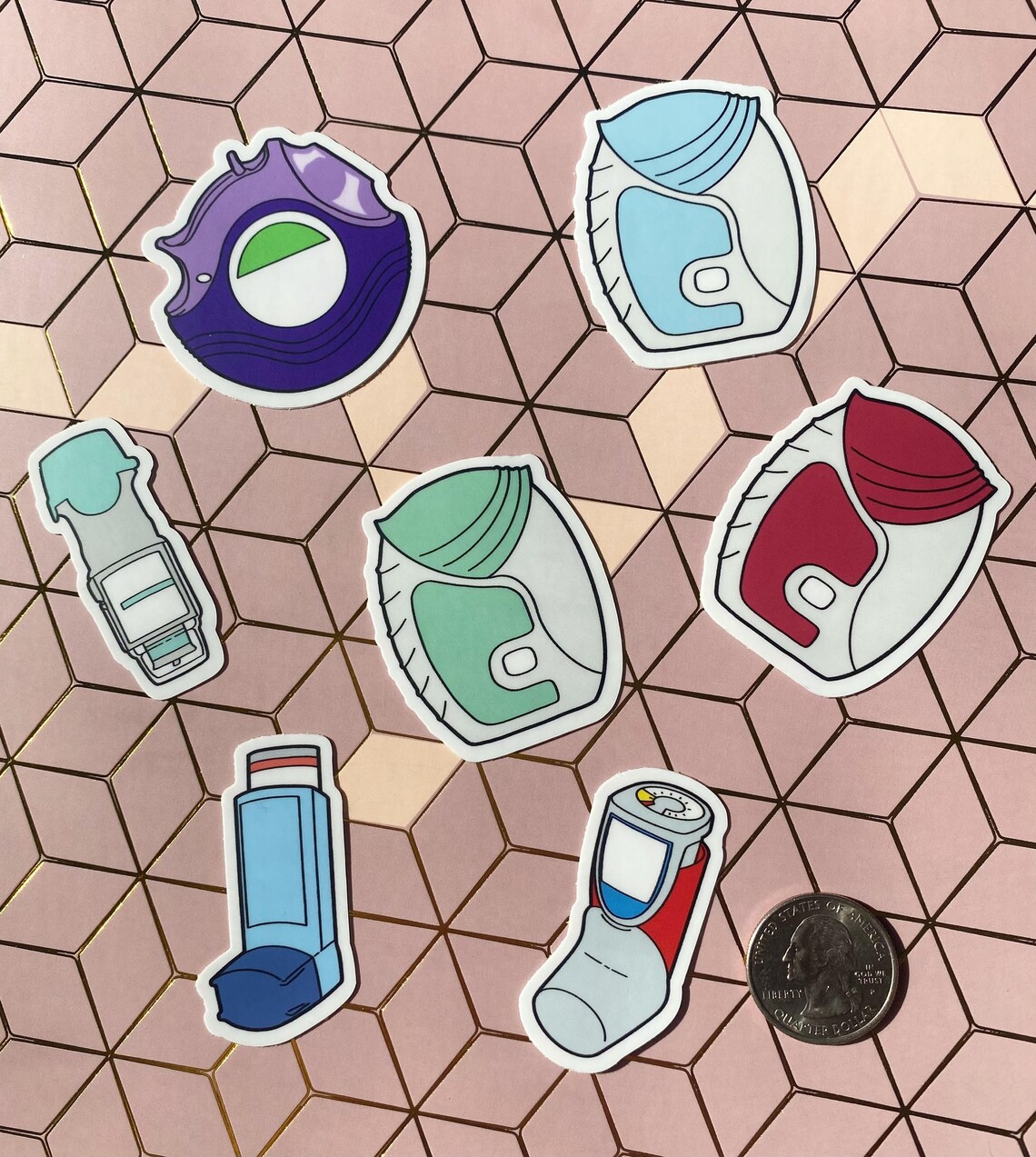 Inhaler Stickers (7-pack) - Etsy