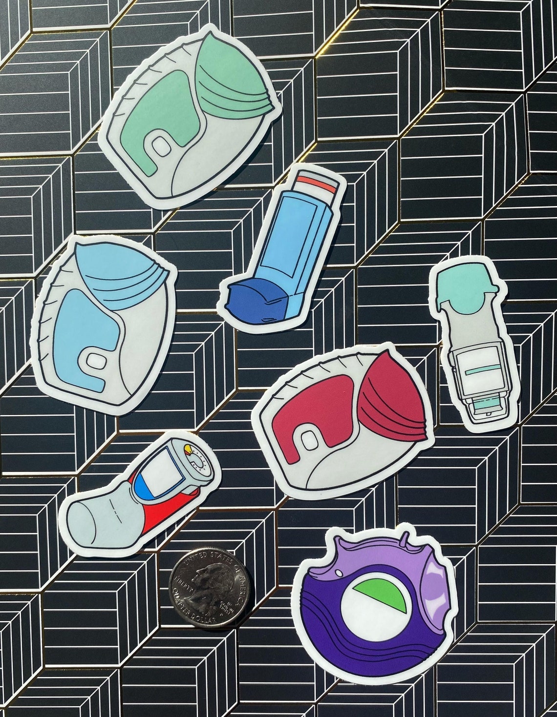 Inhaler Stickers (7-pack) - Etsy