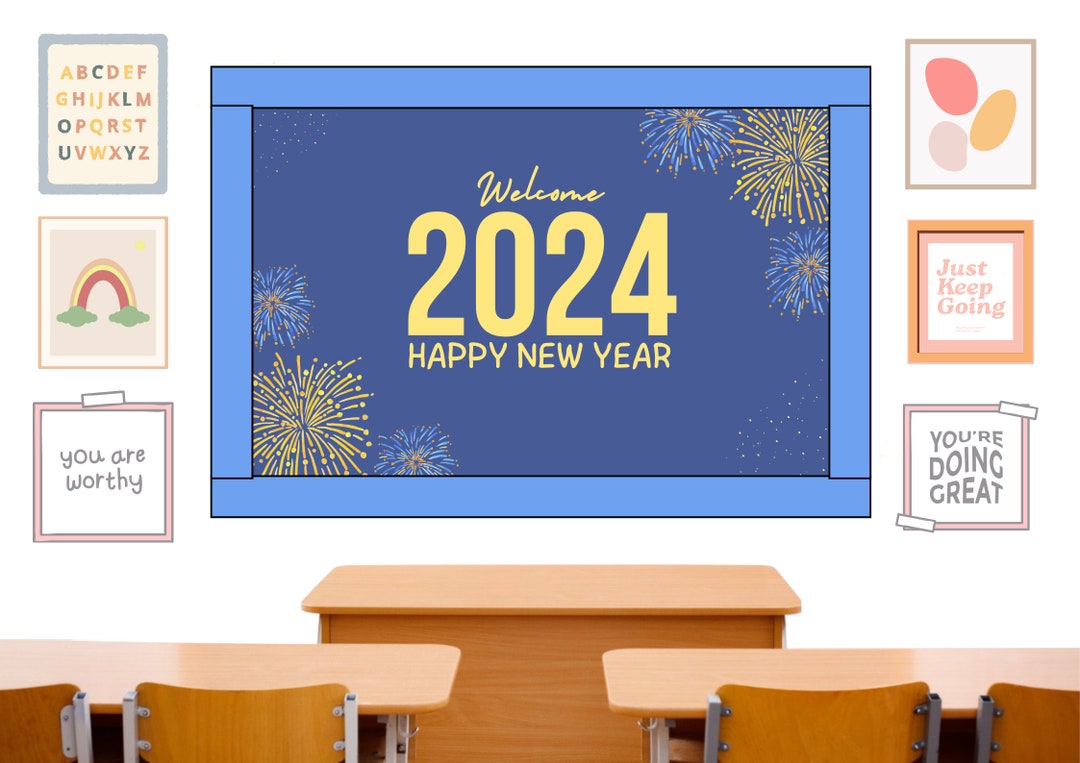 New Year REUSABLE Bulletin Board Kit Classroom Bulletin Board Kit and ...