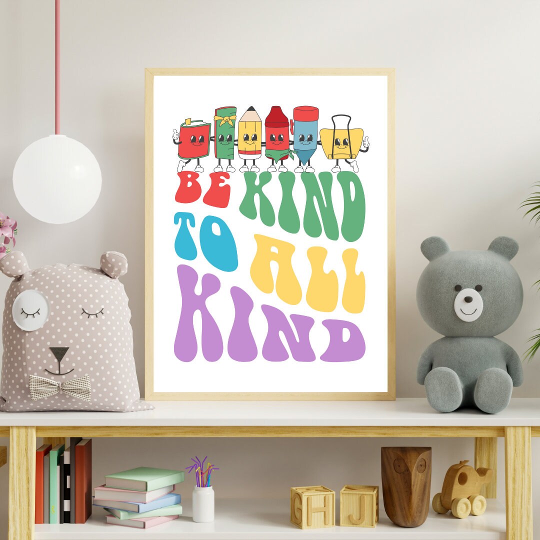 Be Kind to All Kind Educational Poster, Homeschool Prints, Montessori ...