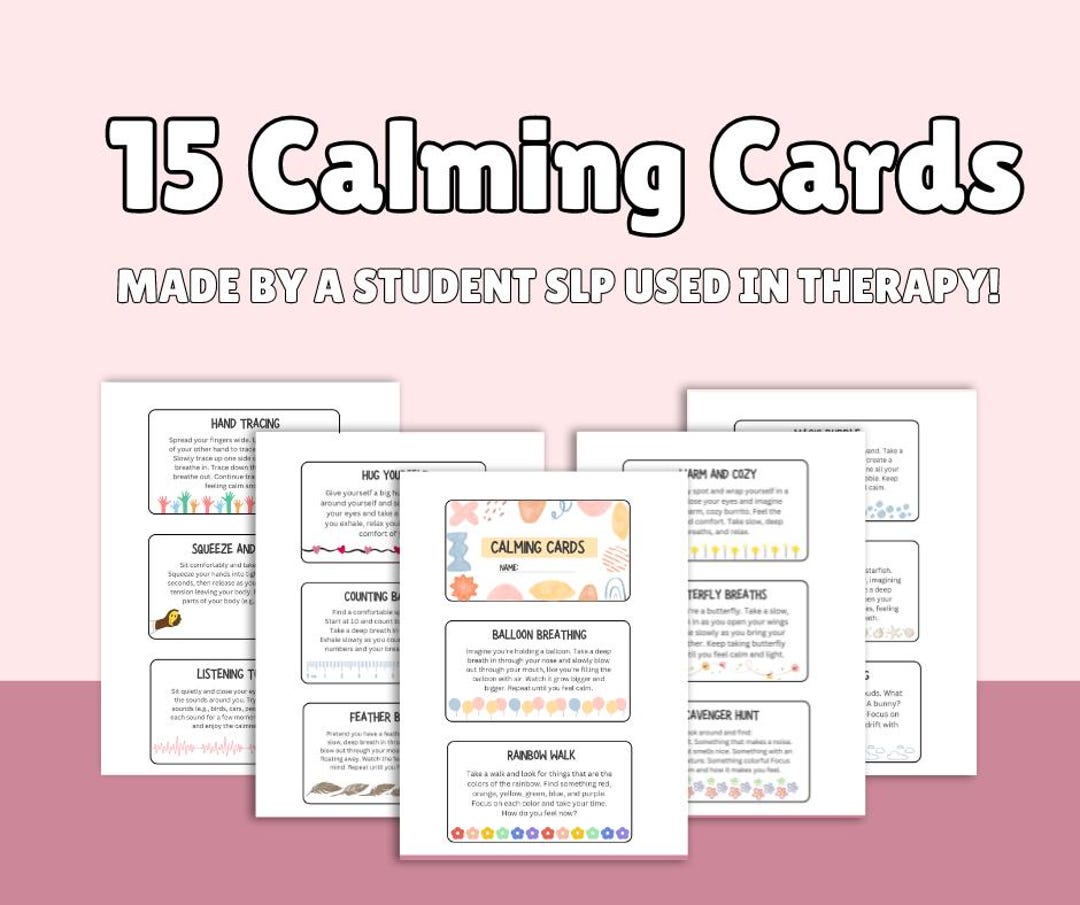 15 Calming Cards Anxiety Coping Technique Cards Grounding Techniques ...