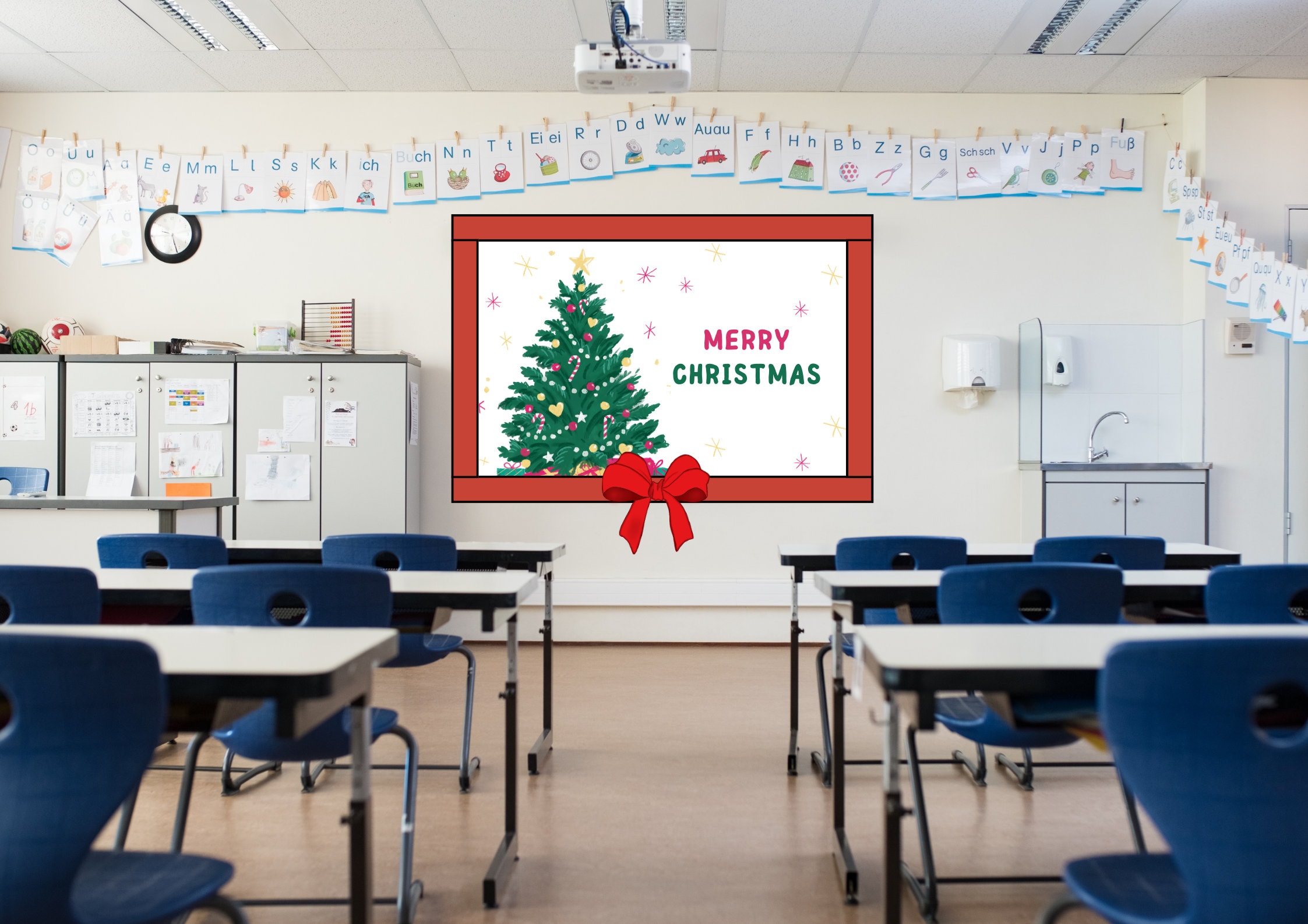 Christmas Bulletin Board Kit Classroom Bulletin Board Kit and Classroom ...