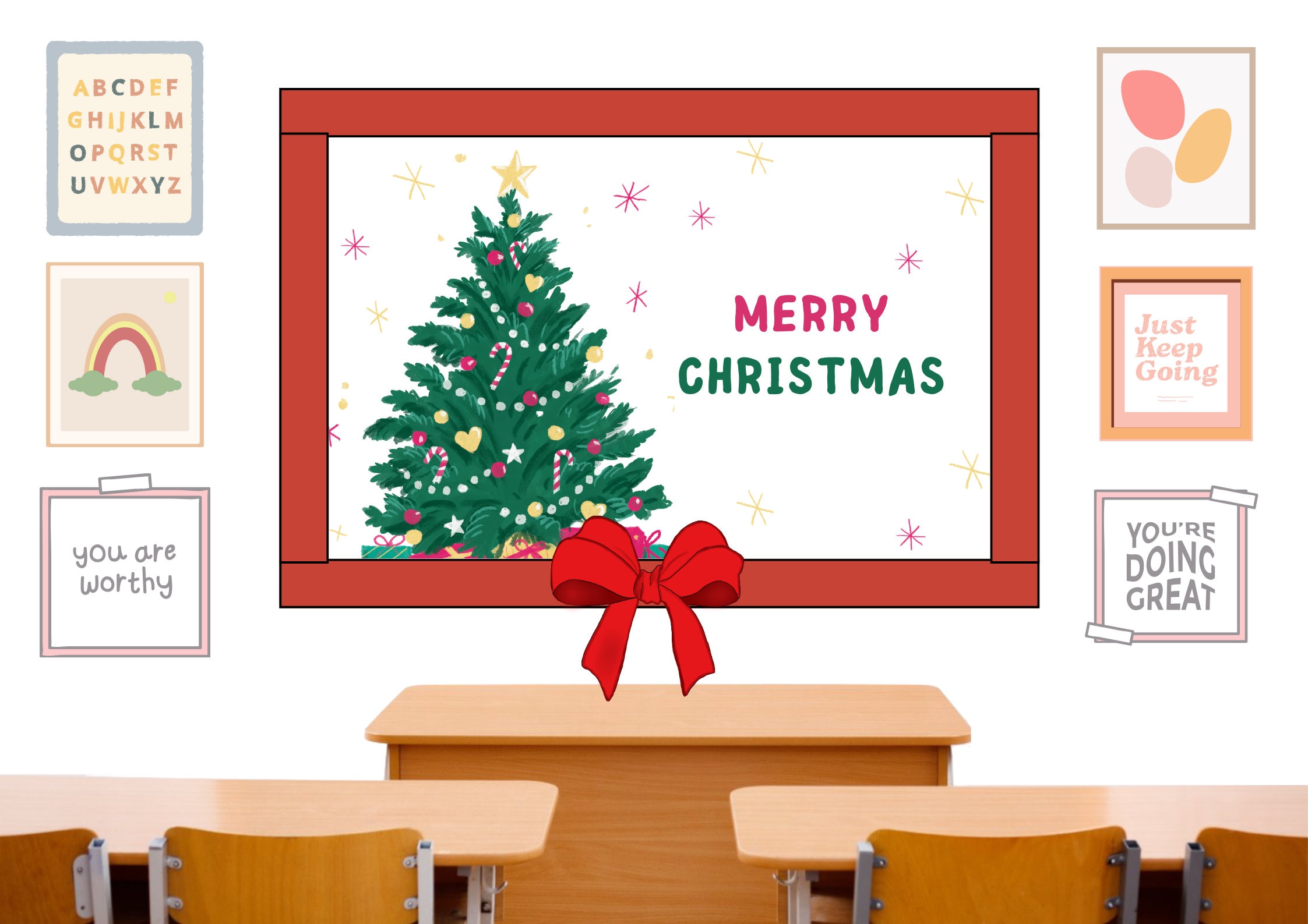 Christmas Bulletin Board Kit Classroom Bulletin Board Kit and Classroom ...