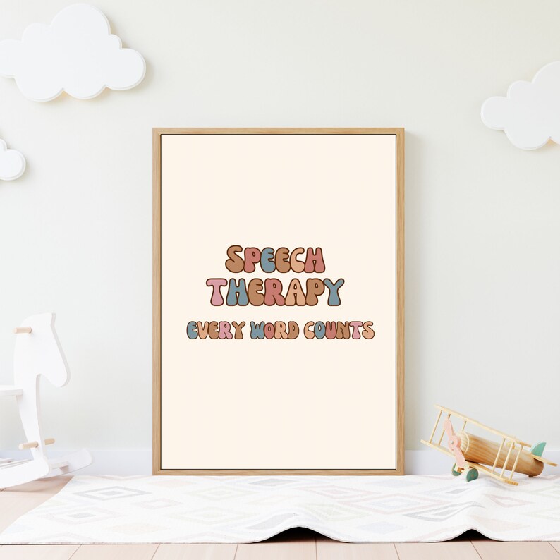 SLP Every Word Counts Poster Digital Print Office/classroom Aesthetic ...