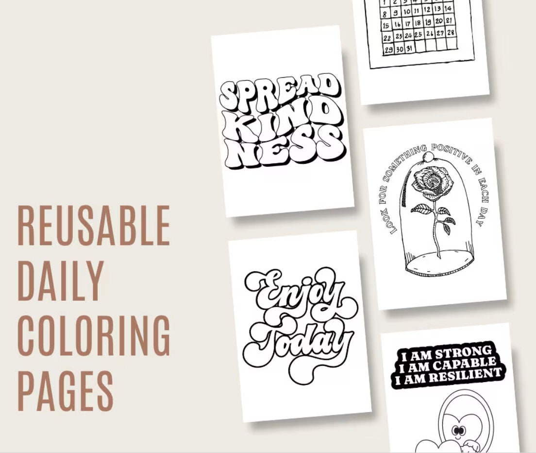 Mental Health Coloring Book, Adolescent and Adult Coloring Book ...