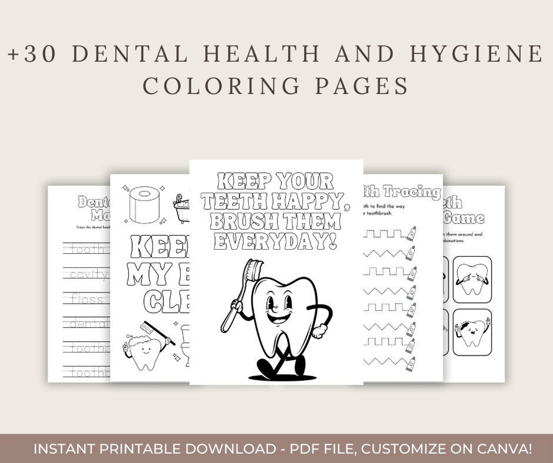 Dental Health and Hygiene Preschool Toddler Activities, Printable ...