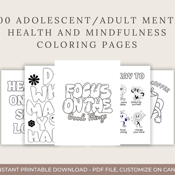 Coloring Book Digital Health - Etsy