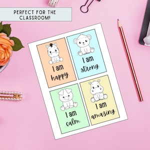 Mental Health Affirmation Cards and Mindfulness Worksheets Printable ...