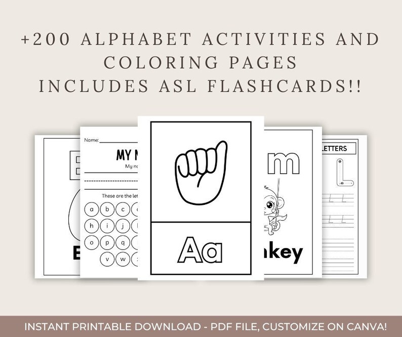 Alphabet Preschool Pre-k Kindergarten Learning Bundle, 250 Pages ...