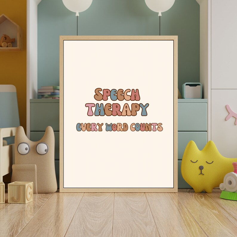 SLP Every Word Counts Poster Digital Print Office/classroom Aesthetic ...