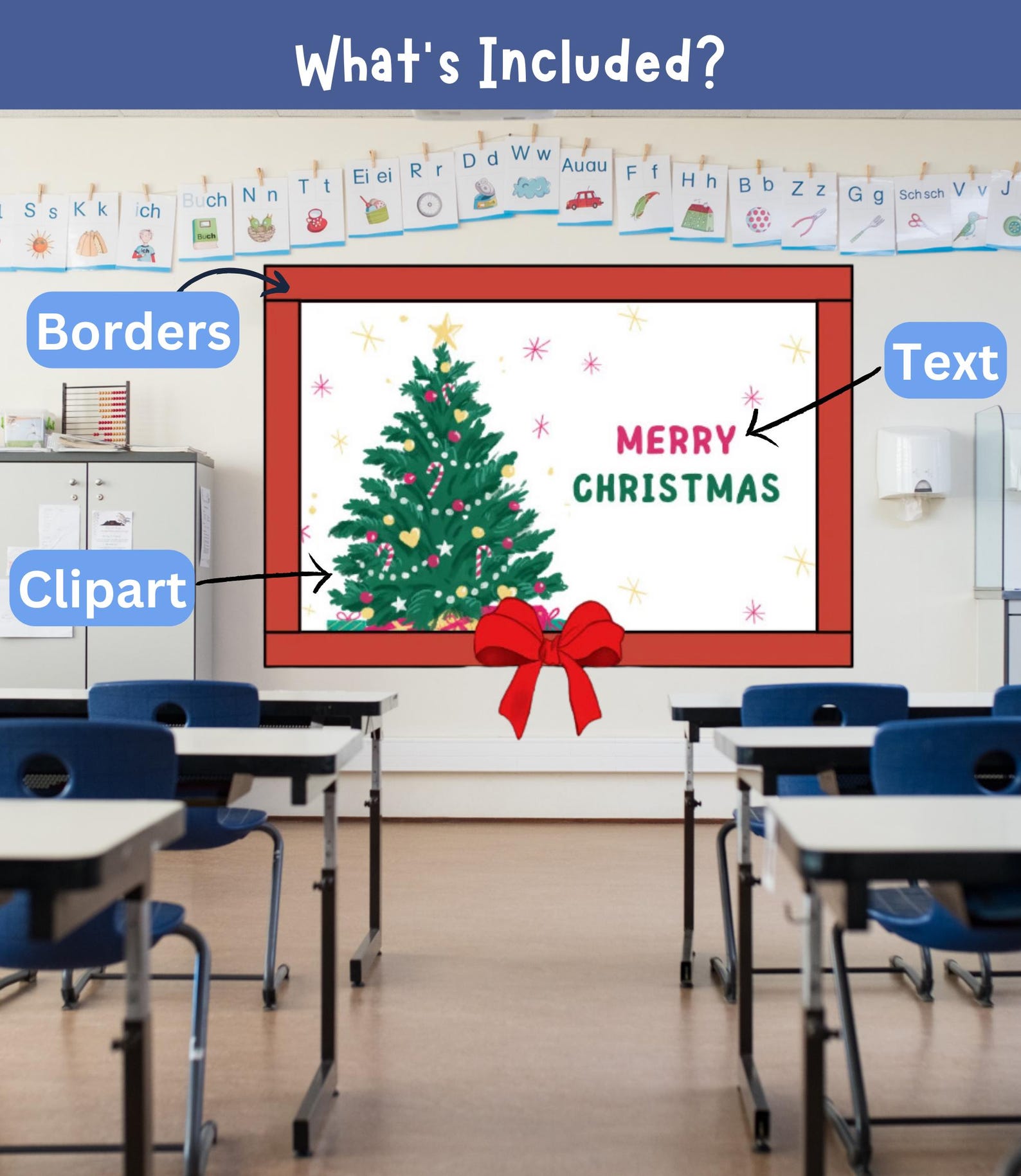 Christmas Bulletin Board Kit Classroom Bulletin Board Kit and Classroom ...