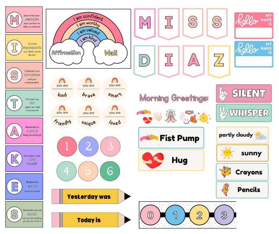 Bright Speech Therapy Classroom, Office Decor, Activities, SLP ...