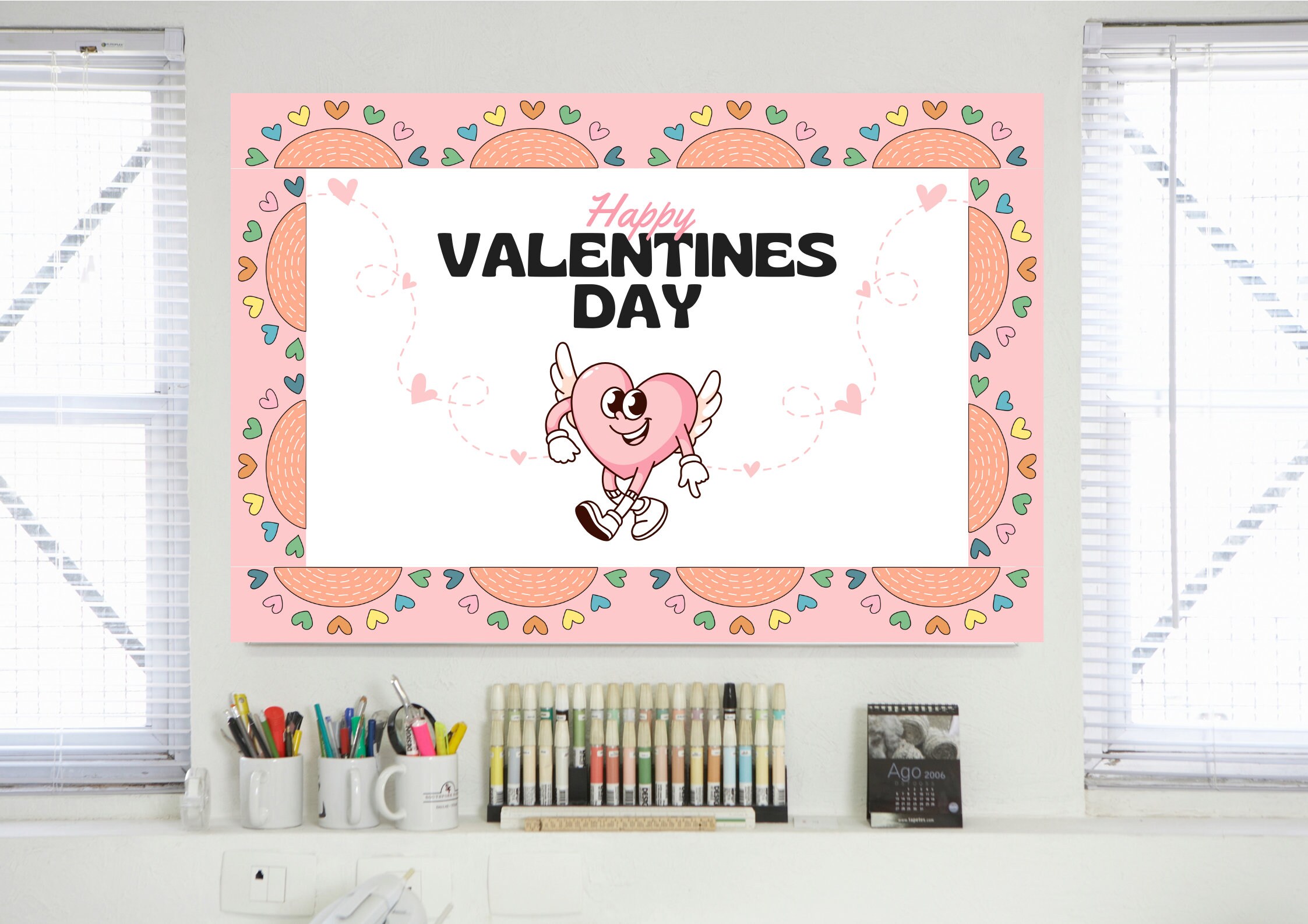 Valentine's Day Bulletin Board Kit Classroom Bulletin Board Kit and ...