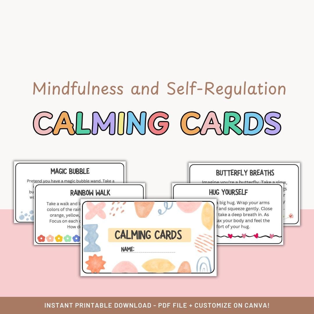 15 Calming Cards Anxiety Coping Technique Cards Grounding Techniques ...