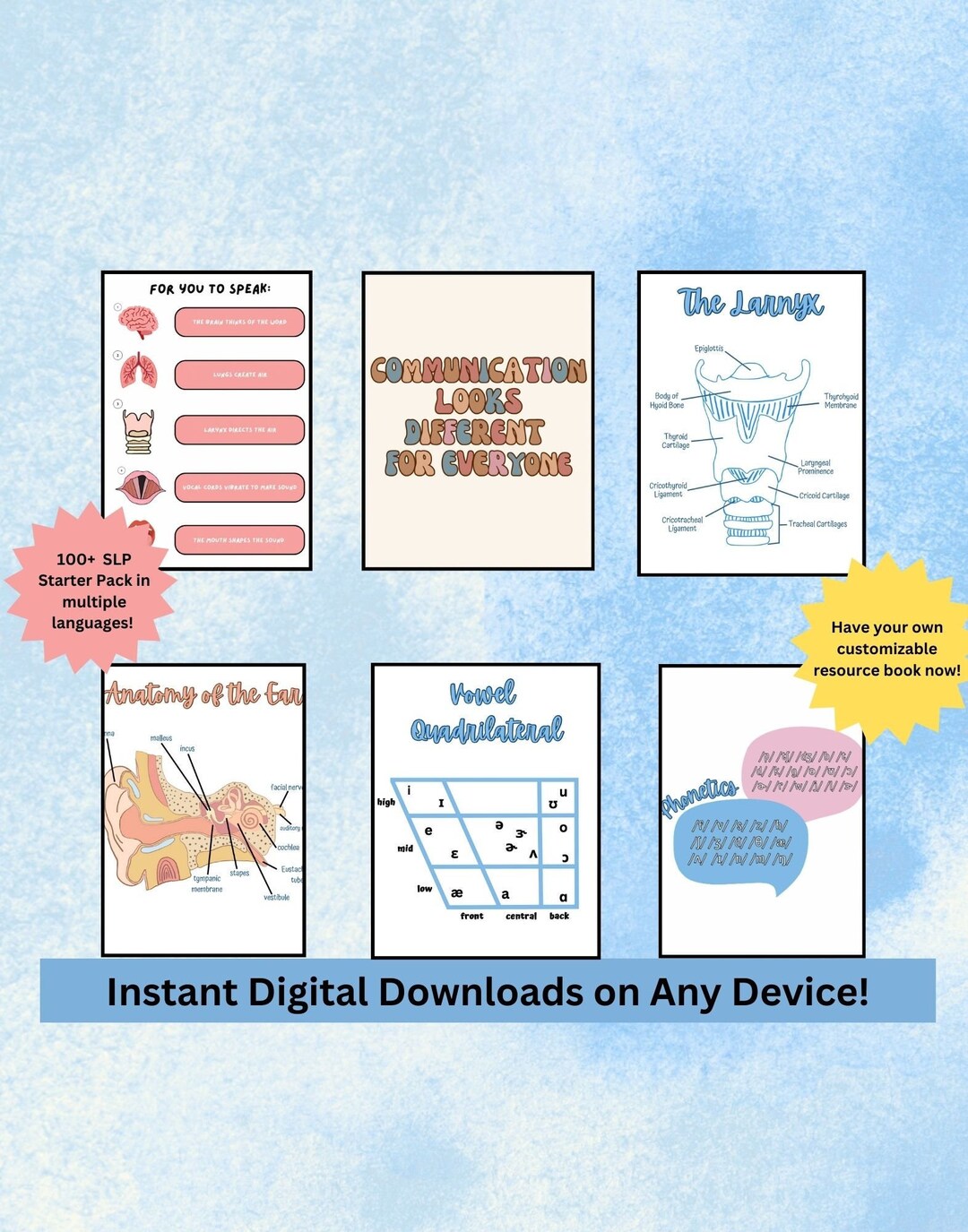 100 Prints Ultimate Customizable Speech Therapy STARTER PACK - Etsy