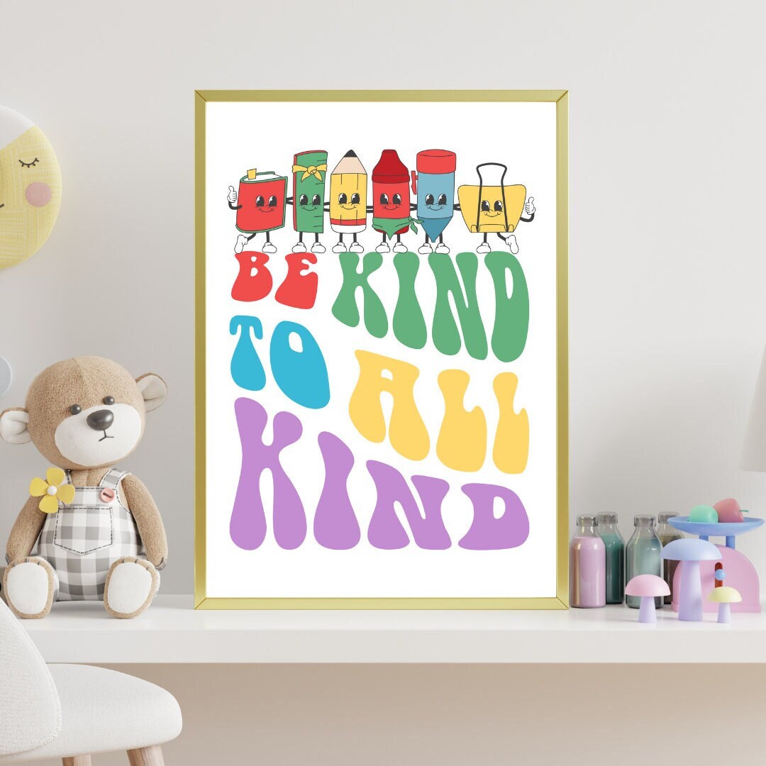 Be Kind to All Kind Educational Poster, Homeschool Prints, Montessori ...