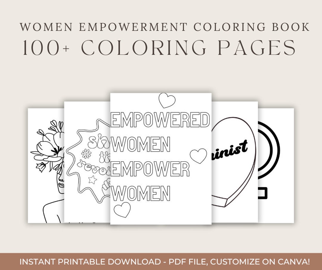 Digital Coloring Book for the Girls, Women Empowerment, Adult Coloring ...