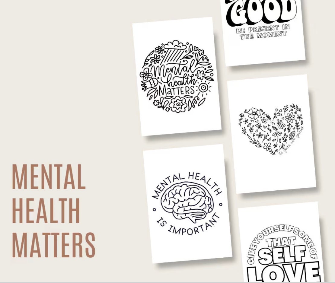 Mental Health Coloring Book, Adolescent and Adult Coloring Book ...