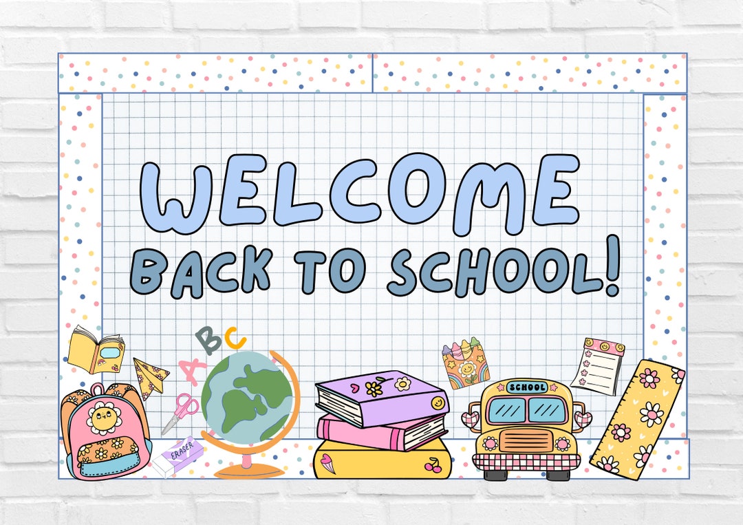 Back to School Supplies Bulletin Board Kit Classroom Bulletin Board Kit ...