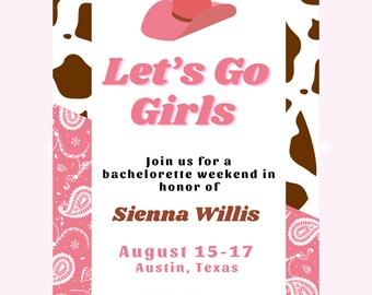 Jackson Hole Bachelorette Itinerary, Wyoming Bach Party Invitation ...
