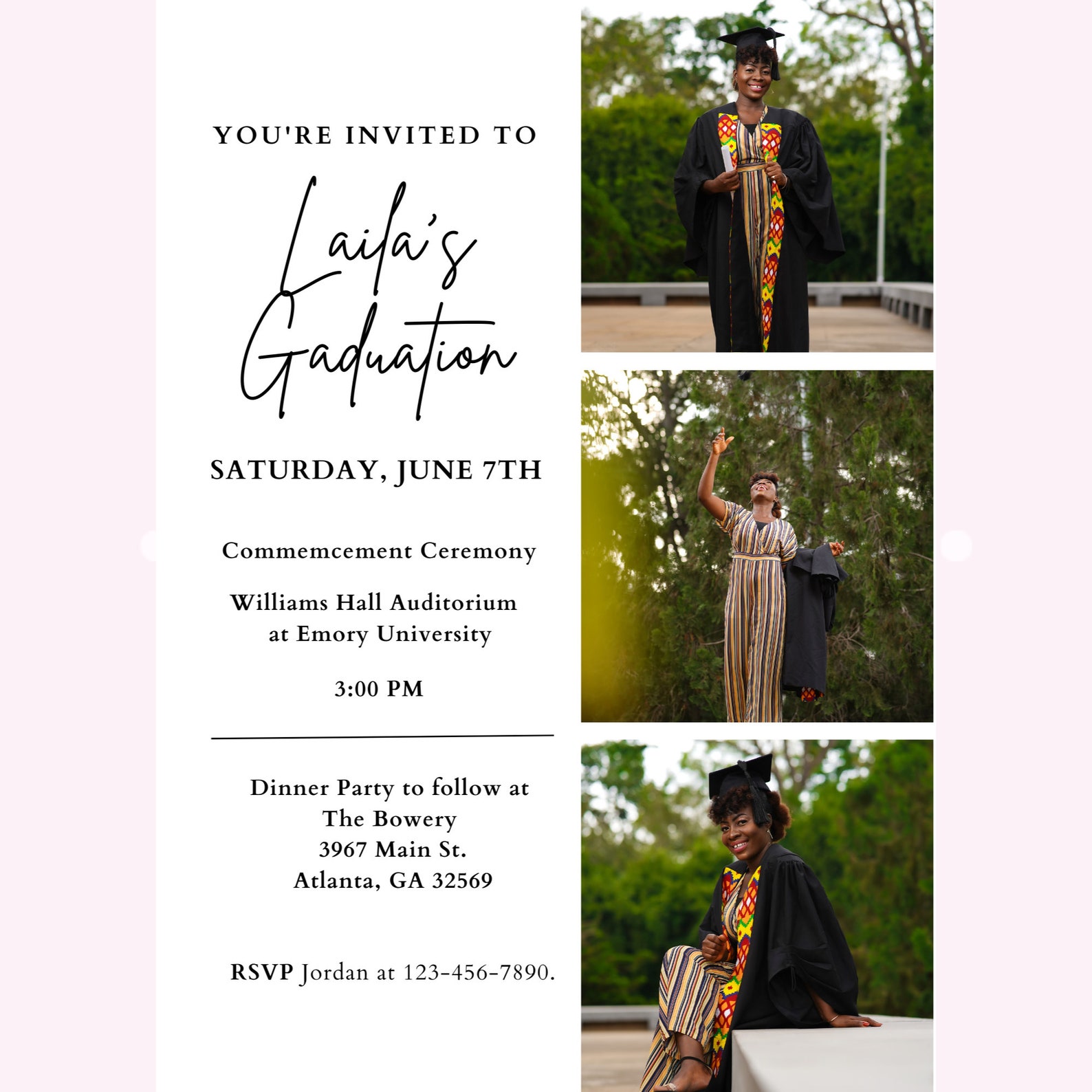 Printable Graduation Invitation Template - Etsy