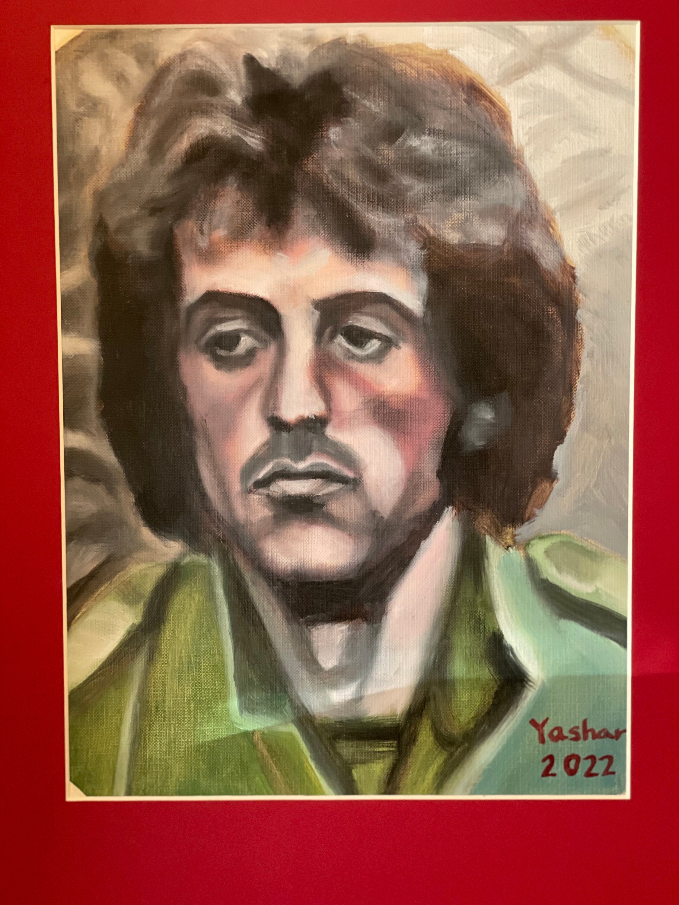 Sylvester Stallone Portrait, Original Oil Painting on 9'' X 12'' Loose ...
