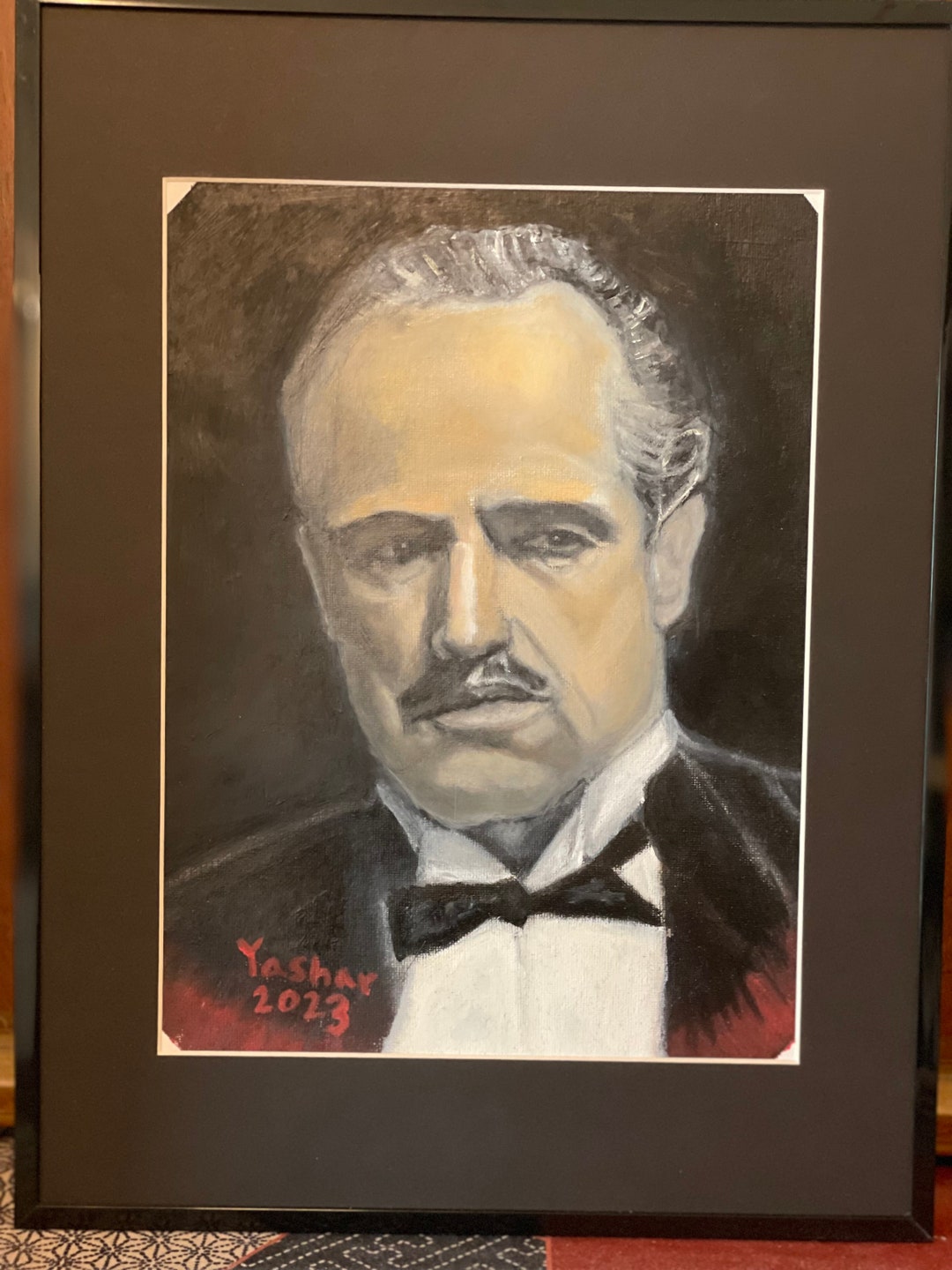 Marlon Brando Portrait, Original Oil Painting on 9'' X 12'' Loose ...