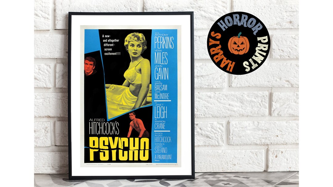 Psycho 1960 Horror Movie Film Poster Print A3 A4 - Etsy
