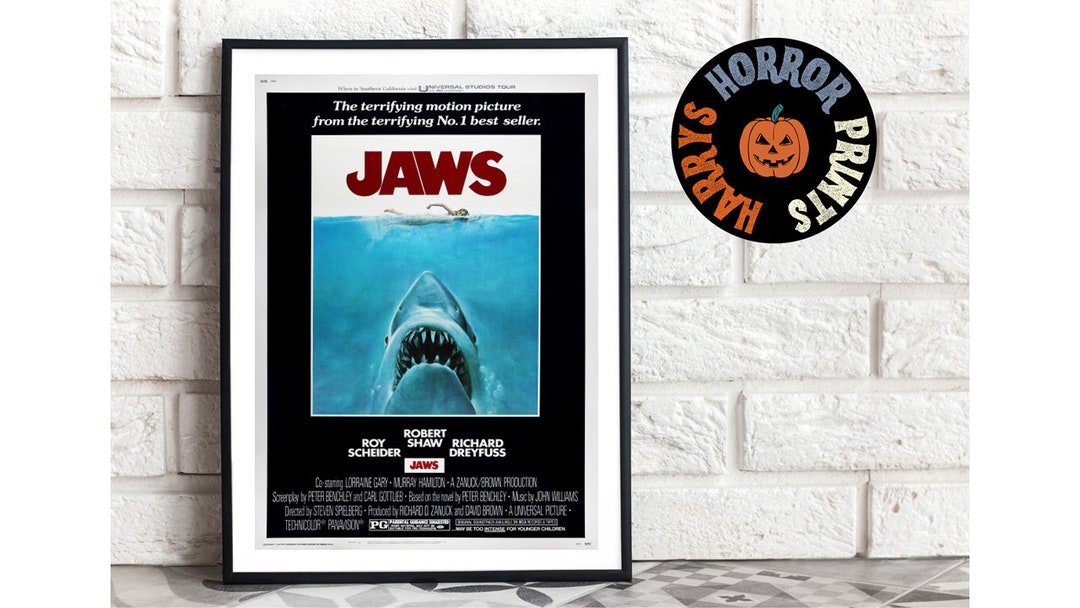 Jaws (1975) Horror Movie Film Poster Print A3 A4 - Etsy UK