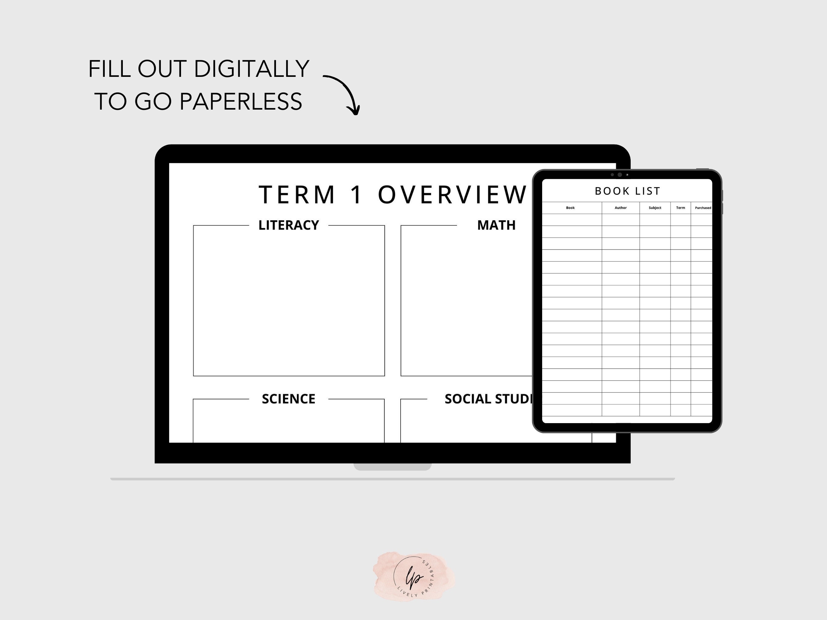 Full Year Minimalist Homeschool Planner PDF Printable Homeschool Lesson ...